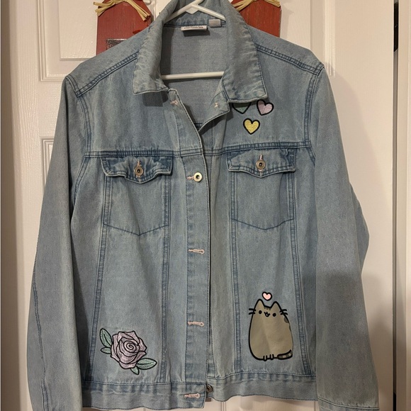 Pusheen | Jackets & Coats | Rare Pusheen Cat Light Blue Denim Jacket ...